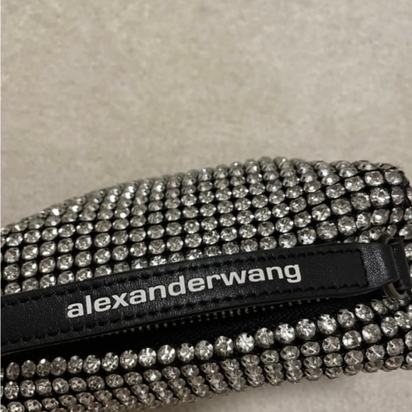 Alexander Wang | Bags | Alexander Wang Medium Heiress Rhinestone Mesh Pouch W Crossbody Chain ...